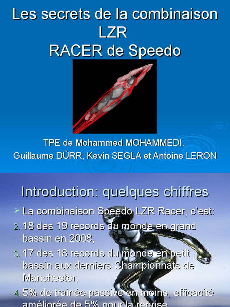 Présentation Les Secrets de La Combinaison LZR Racer de Speedo VM GD ...