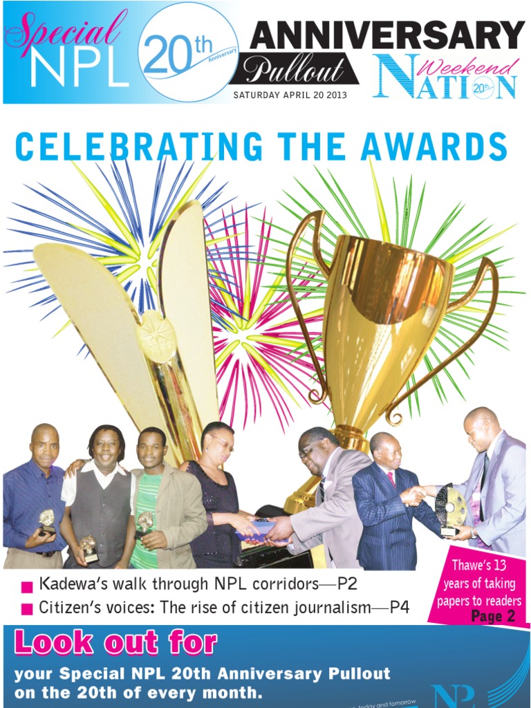 NPL 20th ANNIVERSARY SUPPLEMENT | Journalism | News