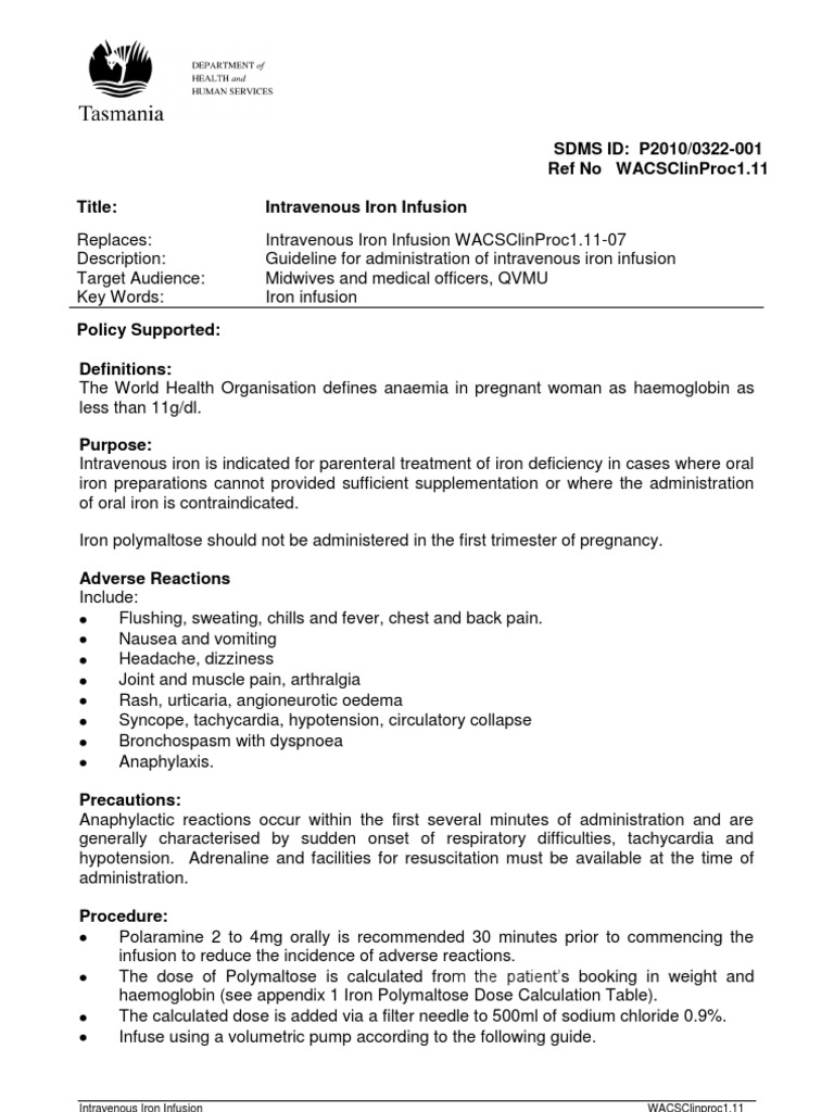 IV Iron Infusion | Intravenous Therapy | Midwife