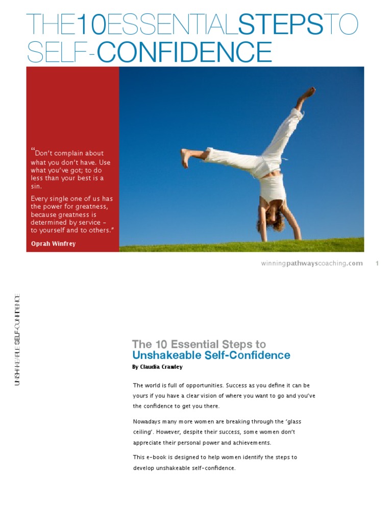 10 Steps To Self Confidence | PDF | Mind | Unconscious Mind