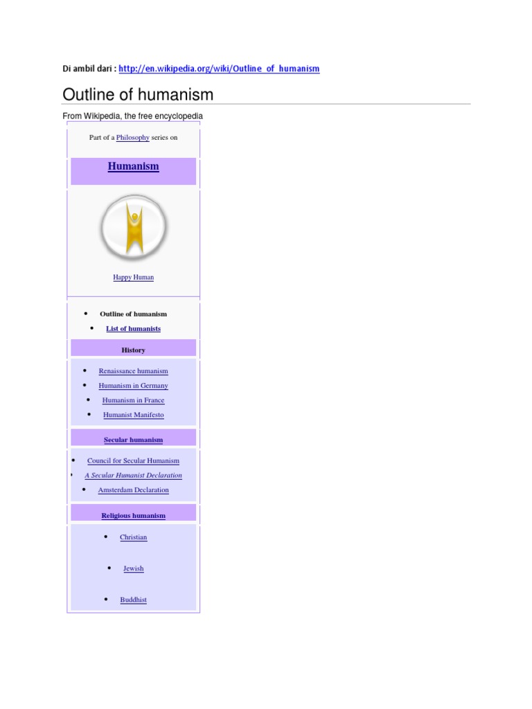 Outline of Humanism | PDF | Humanism | Secularism