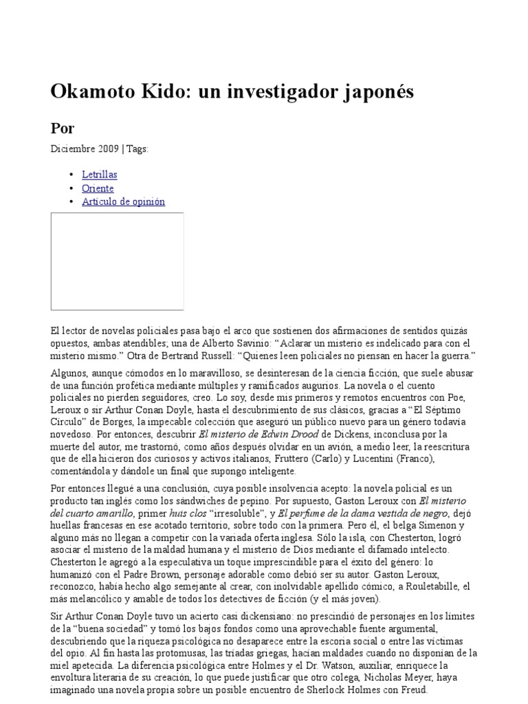 Kido Okamoto PDF | PDF | Padre brown | Sherlock Holmes
