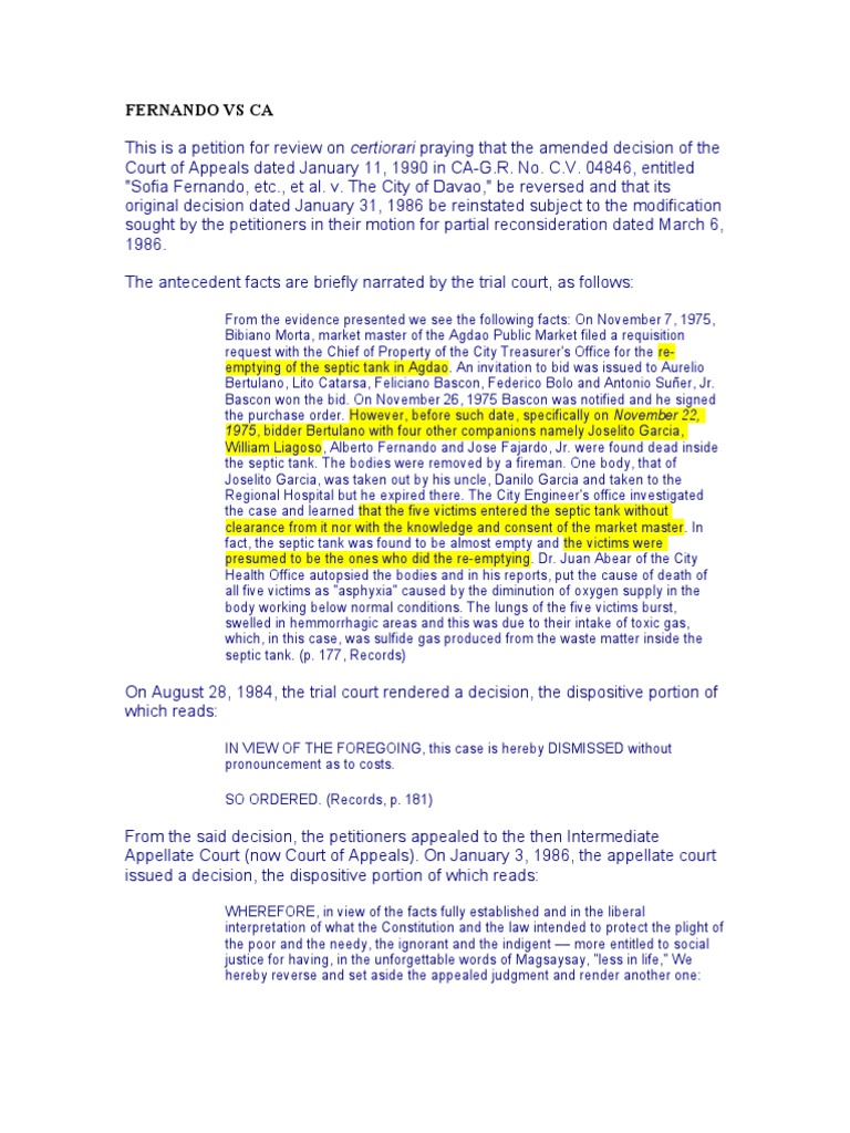 Fernando v. CA 208 Scra 714 | PDF | Negligence | Damages