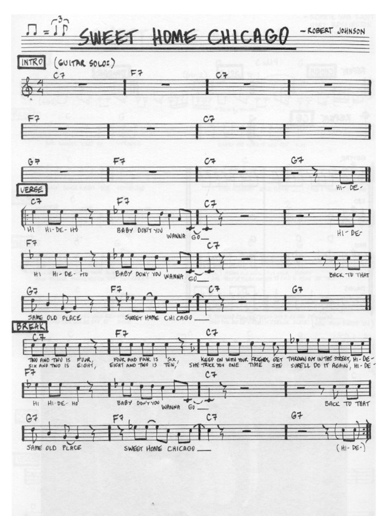 Blues Brothers - Sweet Home Chicago | PDF