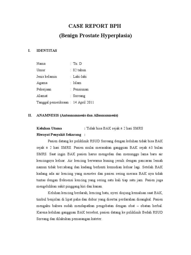 Case Report BPH | PDF