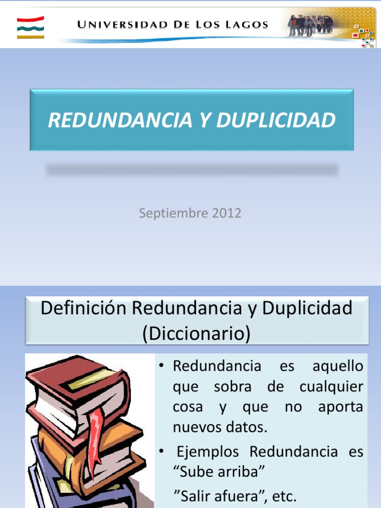 presentacion redundancia | Bases de datos | Red de computadoras