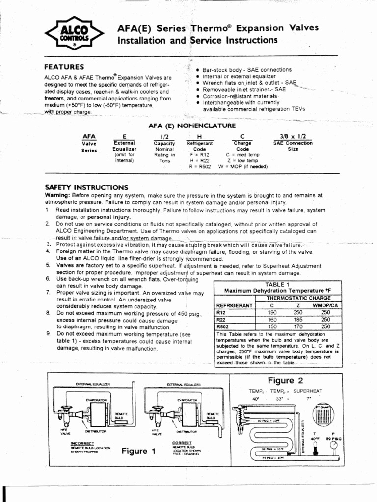 AFA Alco Series Valve | PDF | Valve | Gases