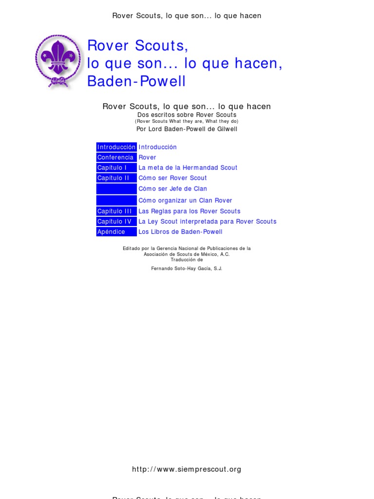 Rovers Scouts, Lo Que Son, Lo Que Hacen Desbloqueado | PDF ...