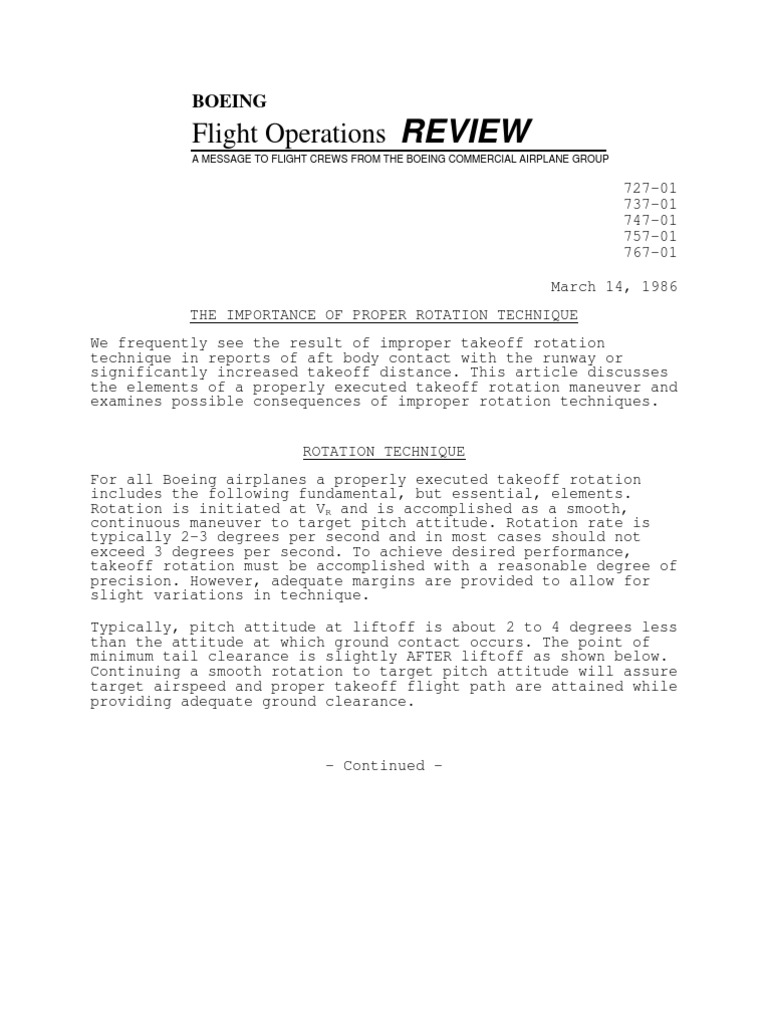 The Importance of Proper Rotation Technique | PDF | Takeoff | Aviation Safety