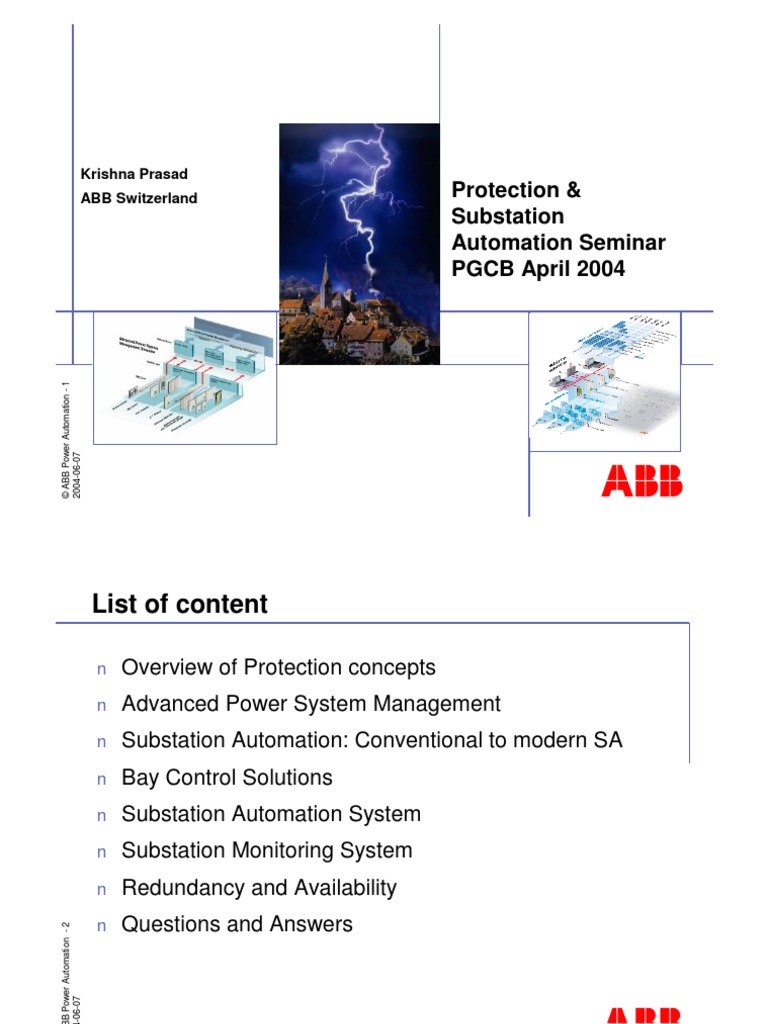 Protection & | PDF | Automation | Electrical Substation