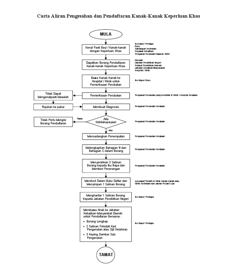 Carta Alir Kemasukkan Ke Pendidikan Khas | PDF