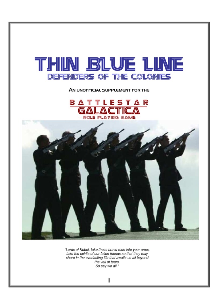 Battlestar Galactica RPG Thin Blue Line | PDF | Military Rank | Non ...