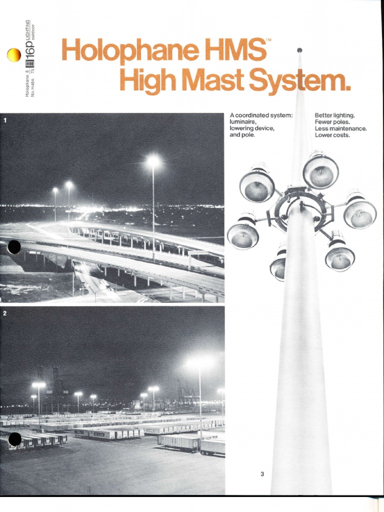 Holophane HMS High Mast System Brochure 8-73 | PDF | Lighting ...