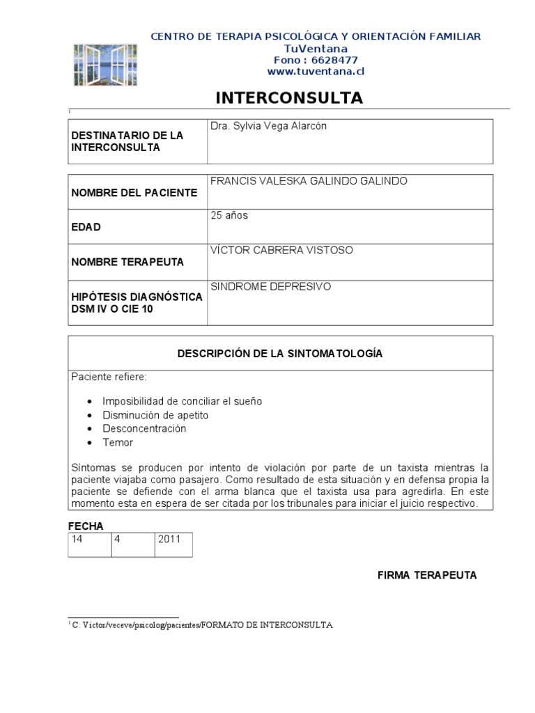 Formato de Interconsulta