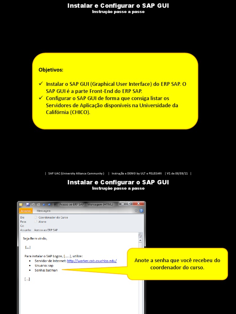 0102 - Instalar e Configurar o SAP Logon | PDF | Arquitetura de ...