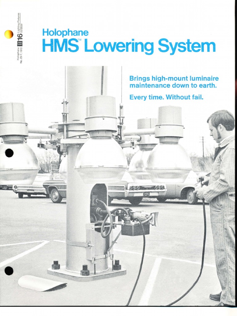Holophane HMS Lowering System Brochure 1972 | PDF | Cable ...
