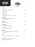 Table d’hôte Menu with Prices | PDF