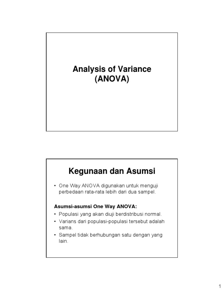 Uji Anova | PDF