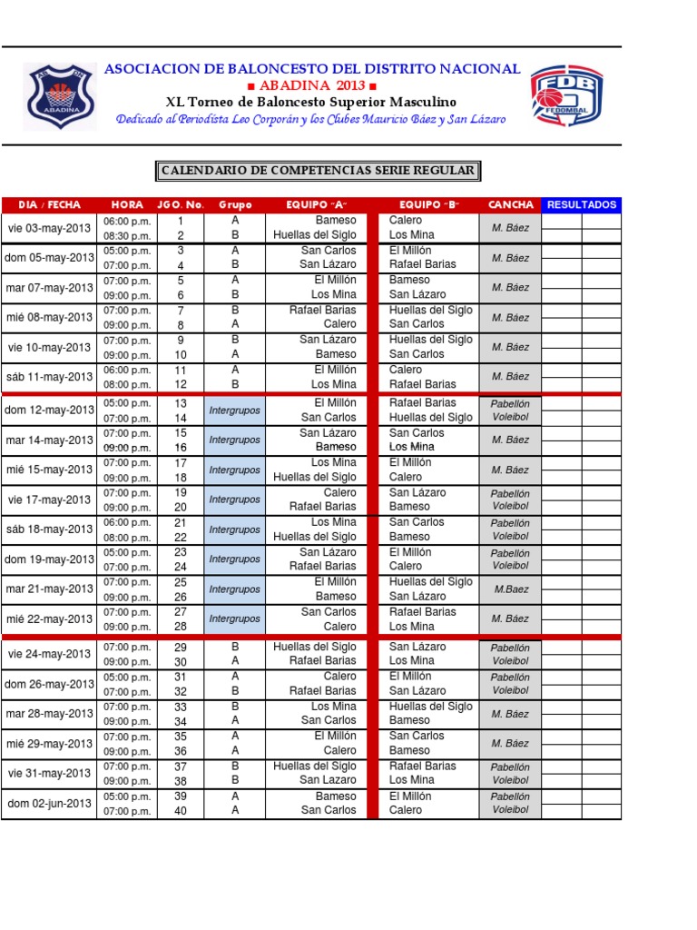 Calendario Abadina | PDF