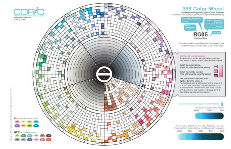 COPIC Color Chart | PDF | Visual Cortex | Occipital Lobe