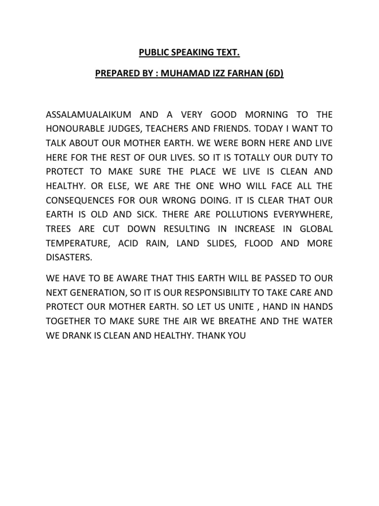 Public Speaking Text