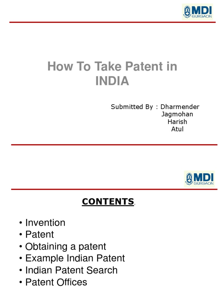 Obtaining a Patent in India: A Step-by-Step Guide to Navigating the ...