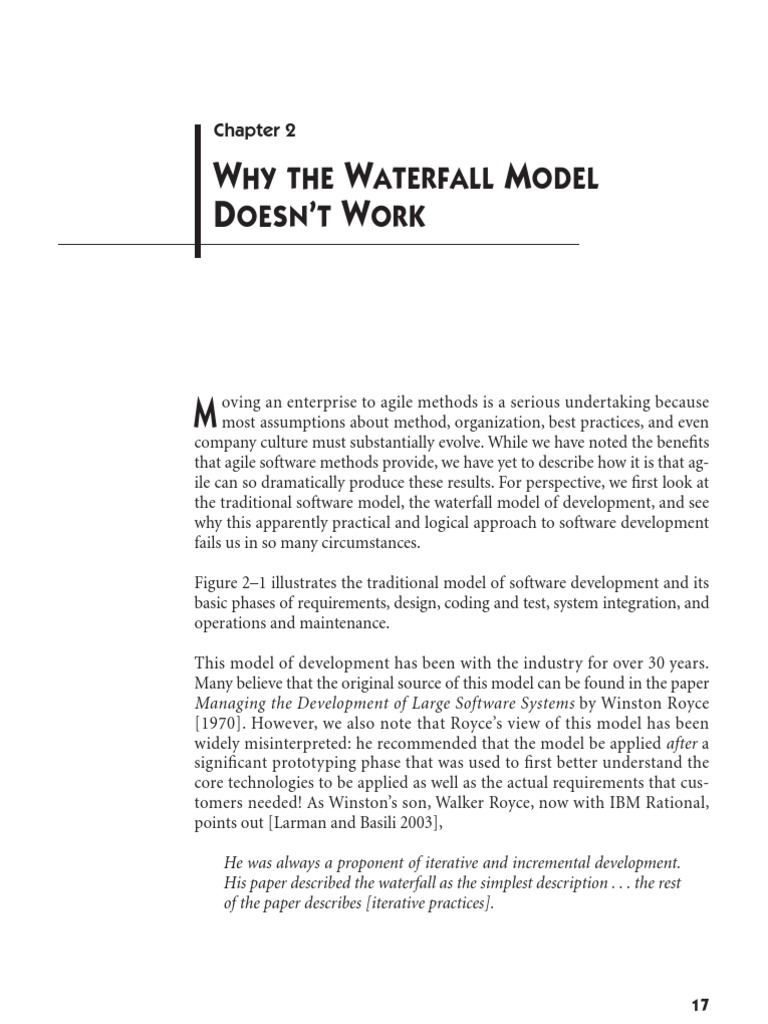 Ch02 Why Waterfall Model Fail | PDF | Agile Software Development | Software Development Process