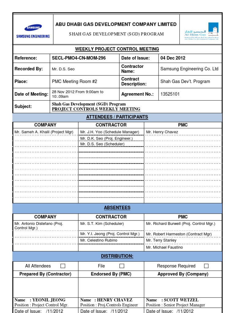 M.O.M Format PDF | Technology & Engineering | Science