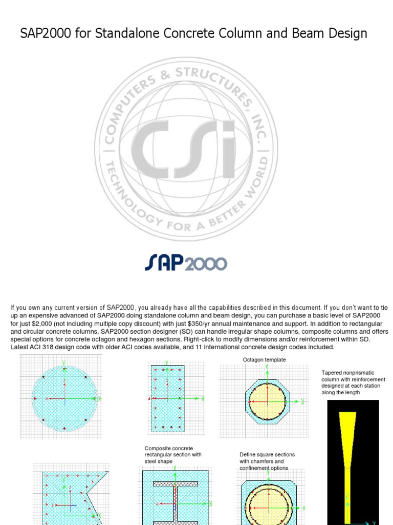 Section Designer Rc Column And Beam Design Download Free Pdf Column