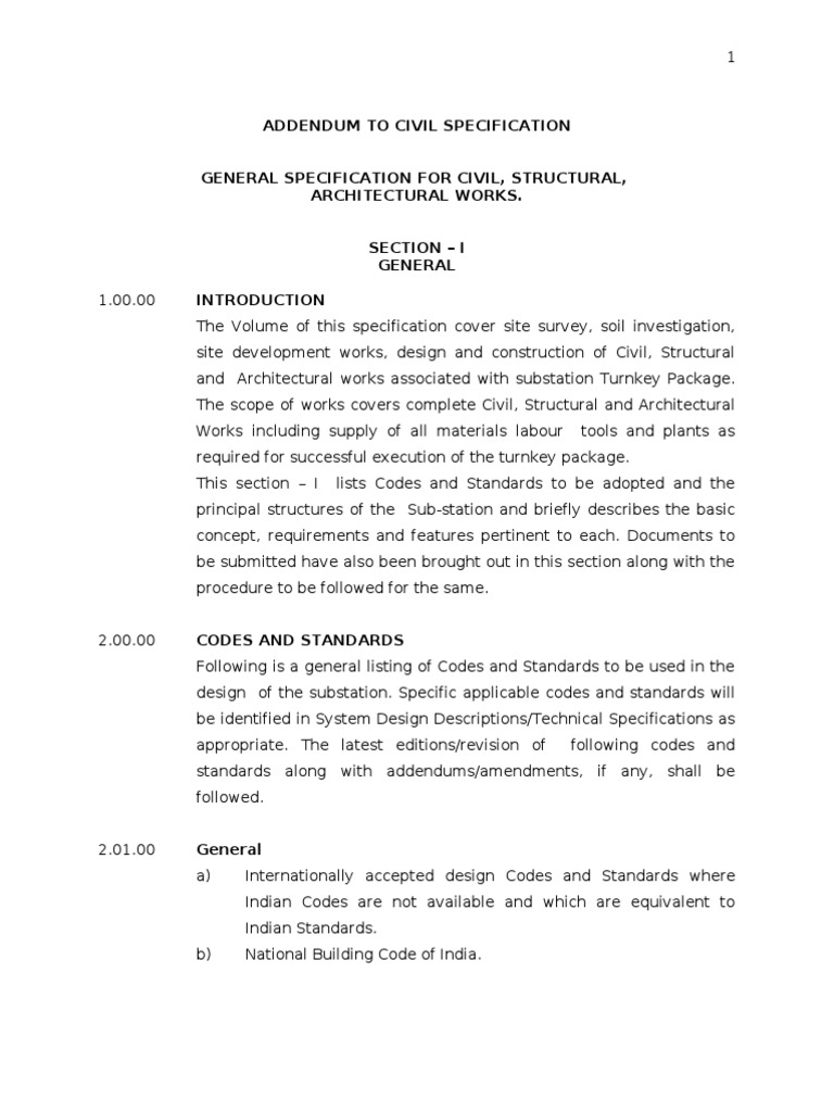 Addendum To Civil Spec | PDF | Concrete | Geotechnical Engineering