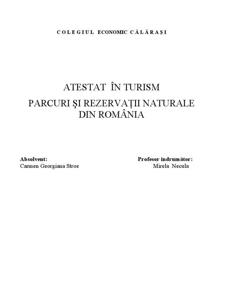 Atestat in Turism | PDF