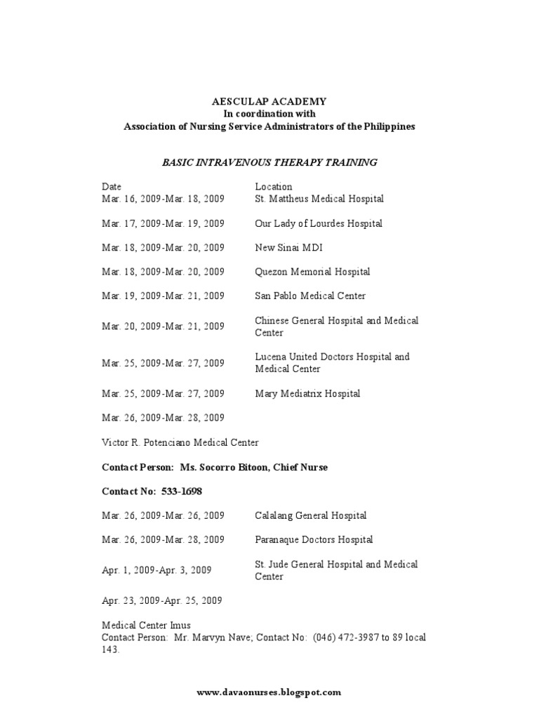 Aesculap-Ansap IV Training | PDF | Intravenous Therapy | Nursing