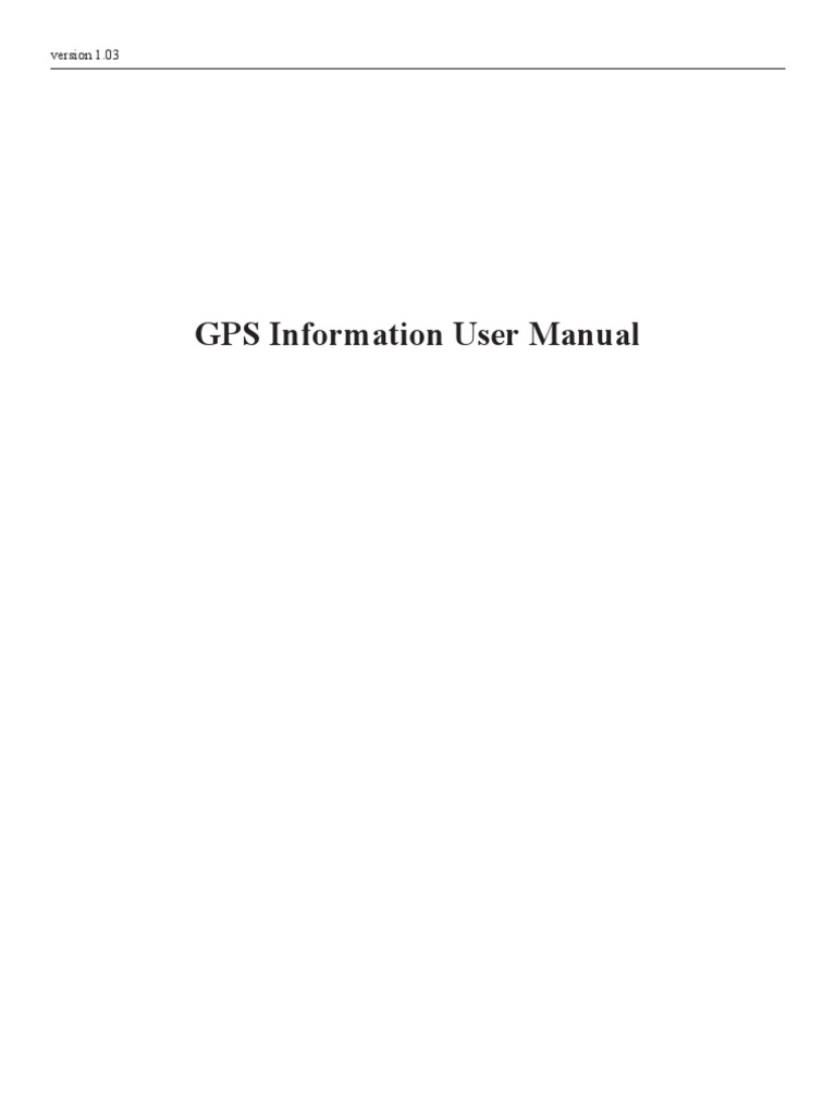 GPS Info Setup & Usage Guide | PDF | Global Positioning System | Longitude