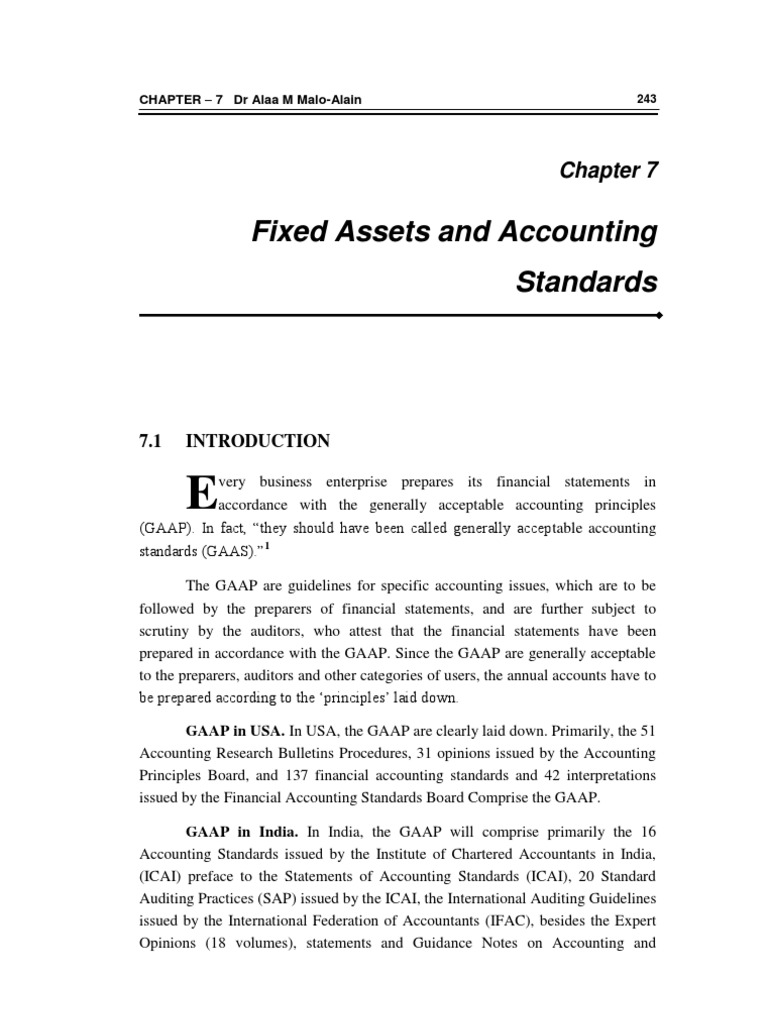 Fixed Assets Accounting Standards Explained | PDF | Book Value ...