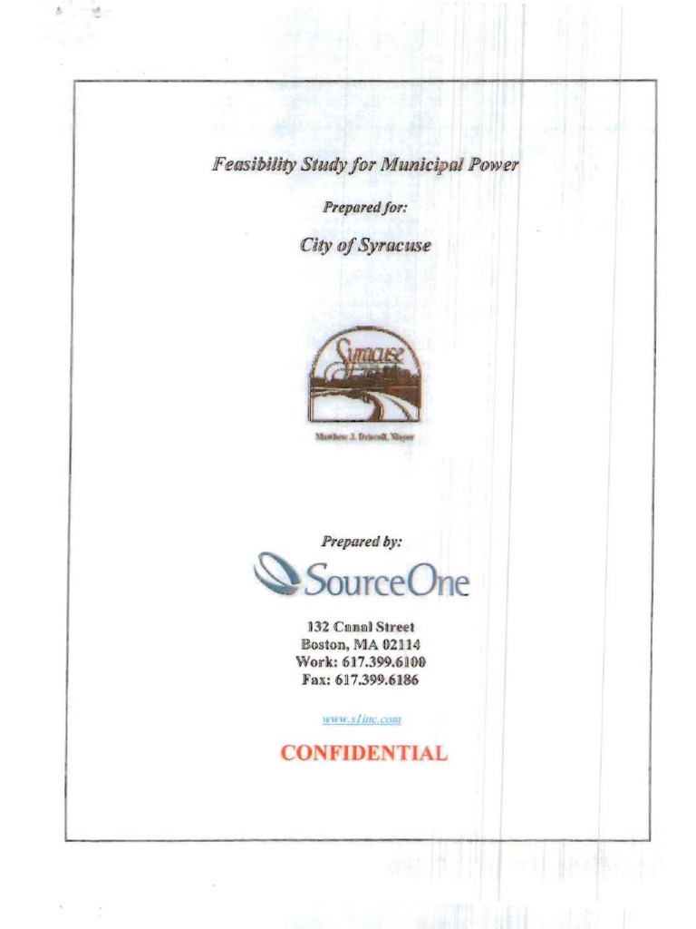 Syracuse Public Power Feasibility Report | PDF | Cooperative | Electric ...
