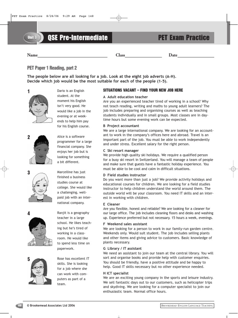 Sample PET Exam Practice | PDF