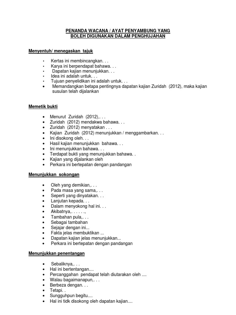 Ayat Penyambung Dalam Penghujahan | PDF