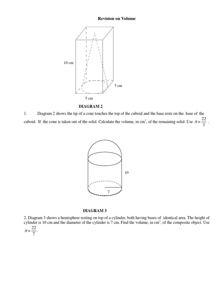 Calculating Volumes of Complex Composite Solids: Worked Examples ...