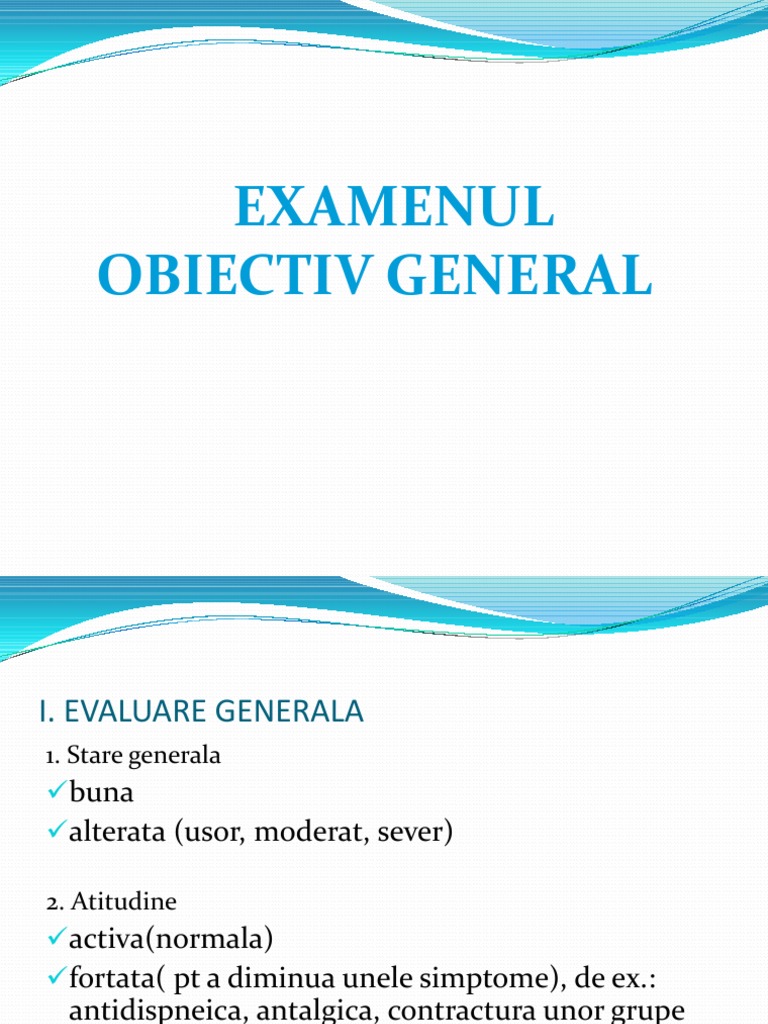 Examenul Obiectiv General | PDF
