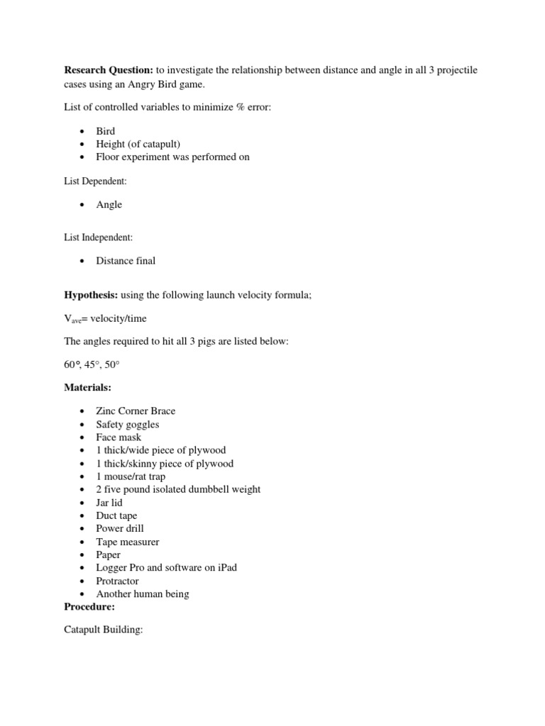 Angry Birds Physics Lab | PDF | Nature