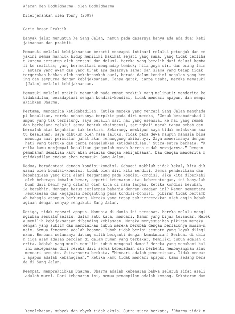 Ajaran Bodhidharma | PDF | Filsafat