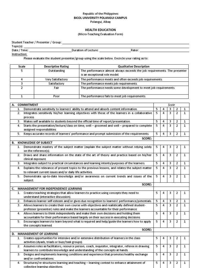 Student Reporting Evaluation Sheet | PDF | Emergence | Evaluation