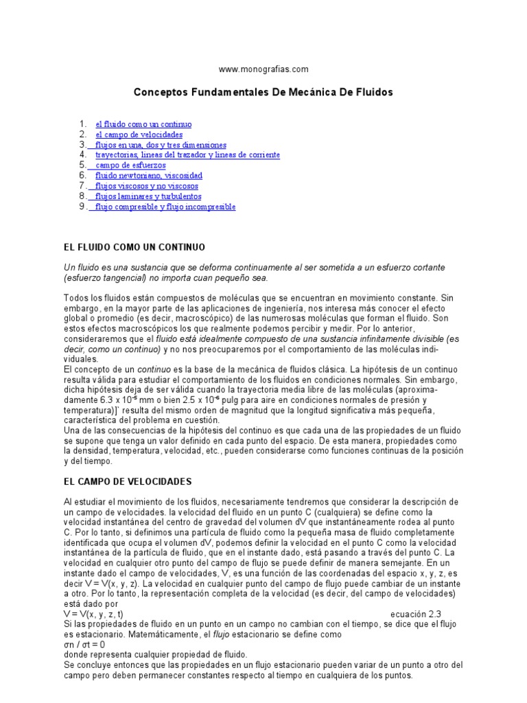 Resumen Fluidos | PDF | Viscosidad | Fluido