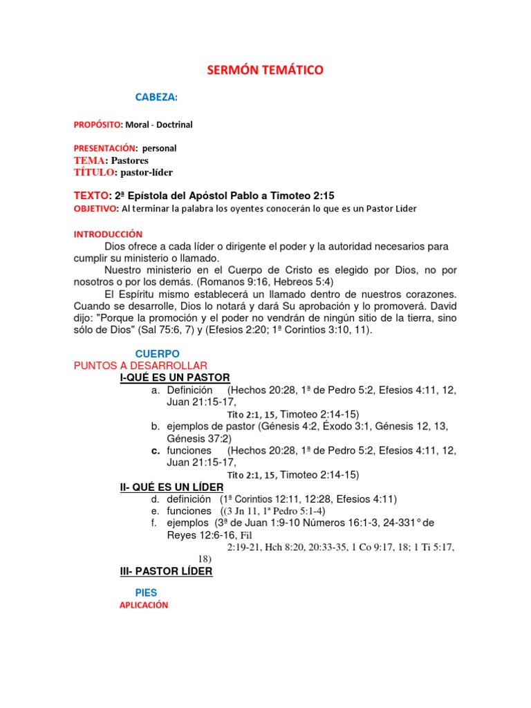 SERMÓN TEMÁTICO. doctrinal docx