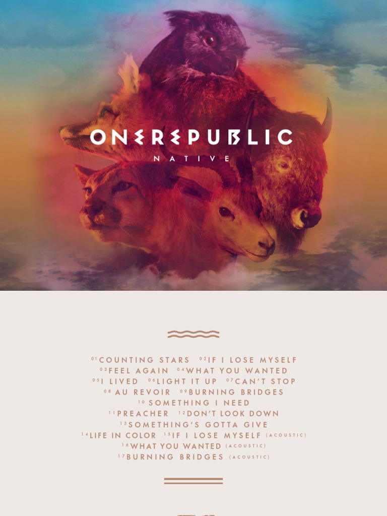 OneRepublic - Native (2013 Album Tracklist) | PDF | Music Performance ...