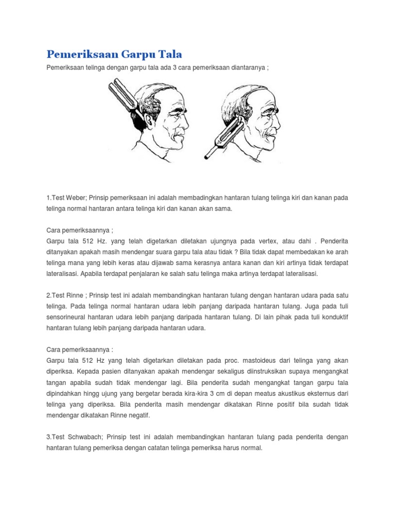Pemeriksaan Garpu Tala | PDF