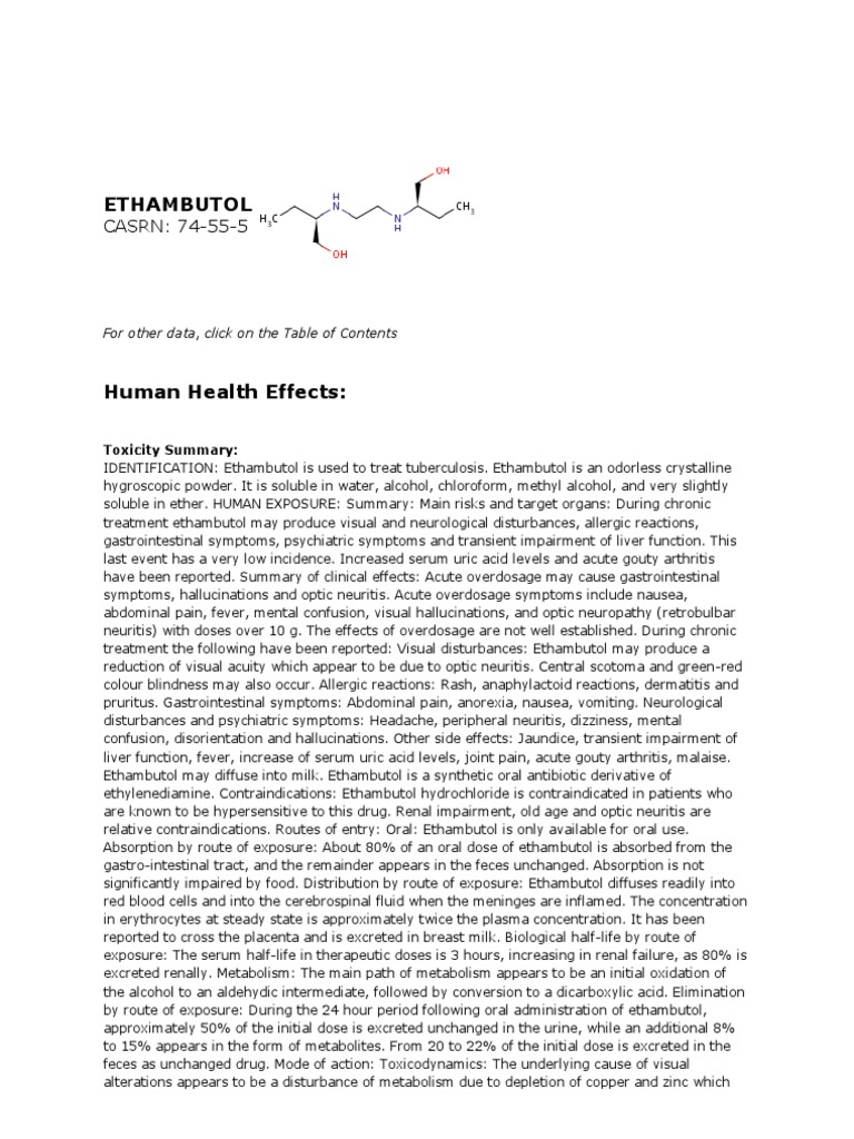 ETHAMBUTOL | Tuberculosis | Peripheral Neuropathy