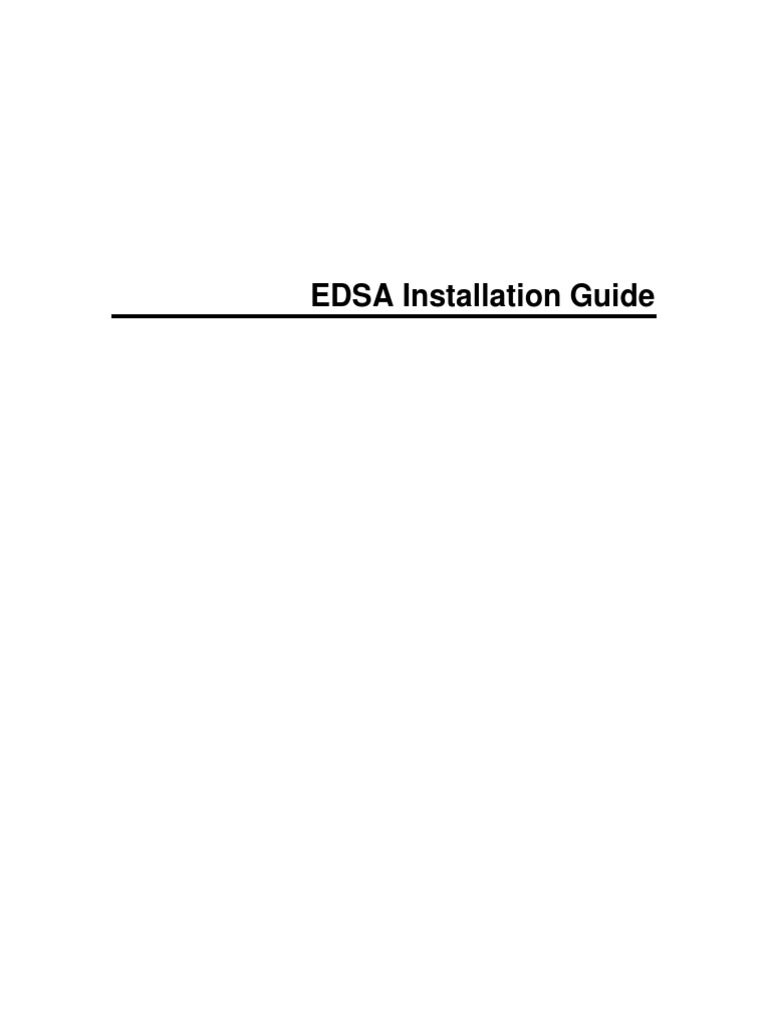 EDSA Installation Guide | PDF | Windows 2000 | Installation (Computer Programs)