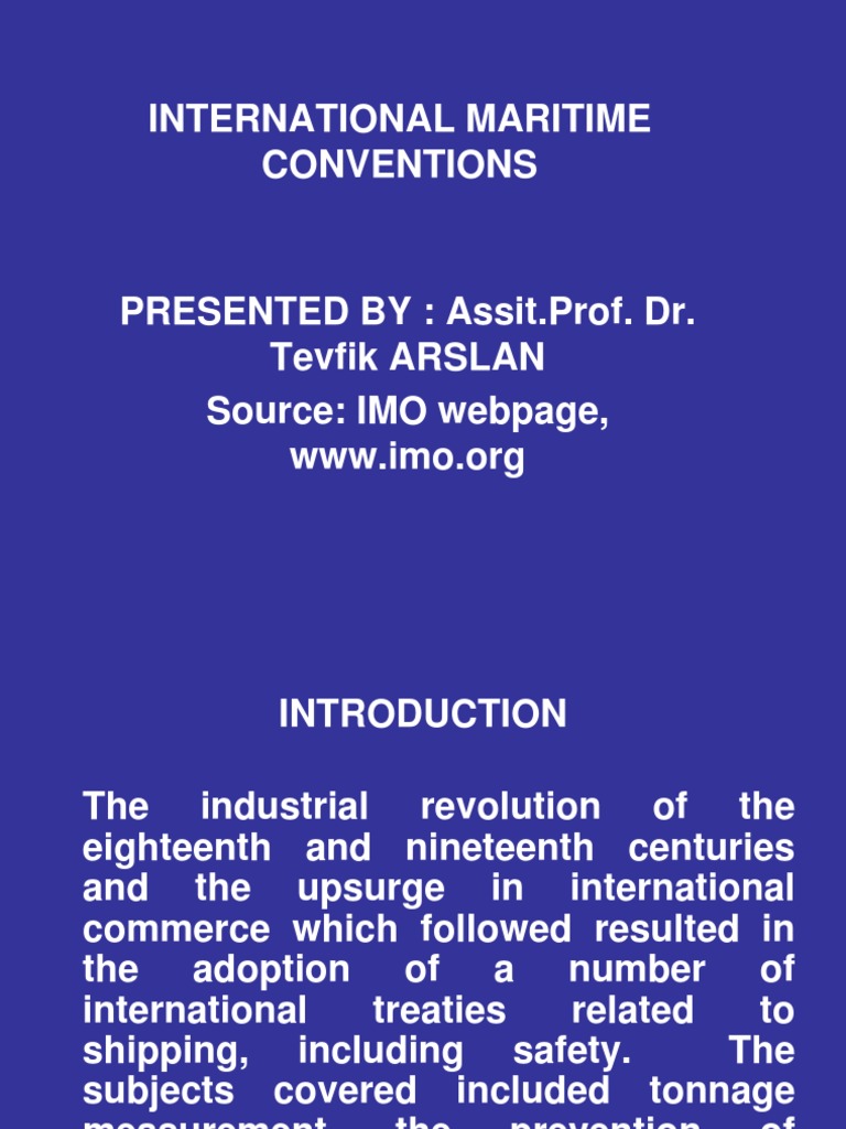 International Maritime Conventions | PDF | Transport | Nature