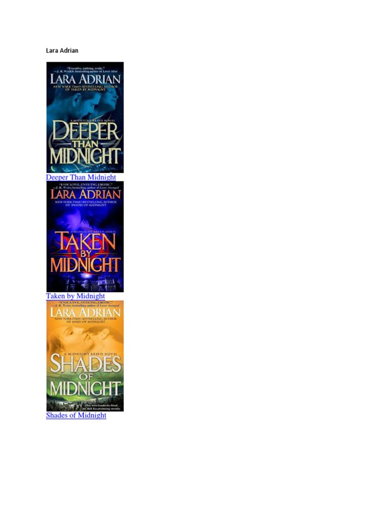 Lara Adrian | PDF | Books